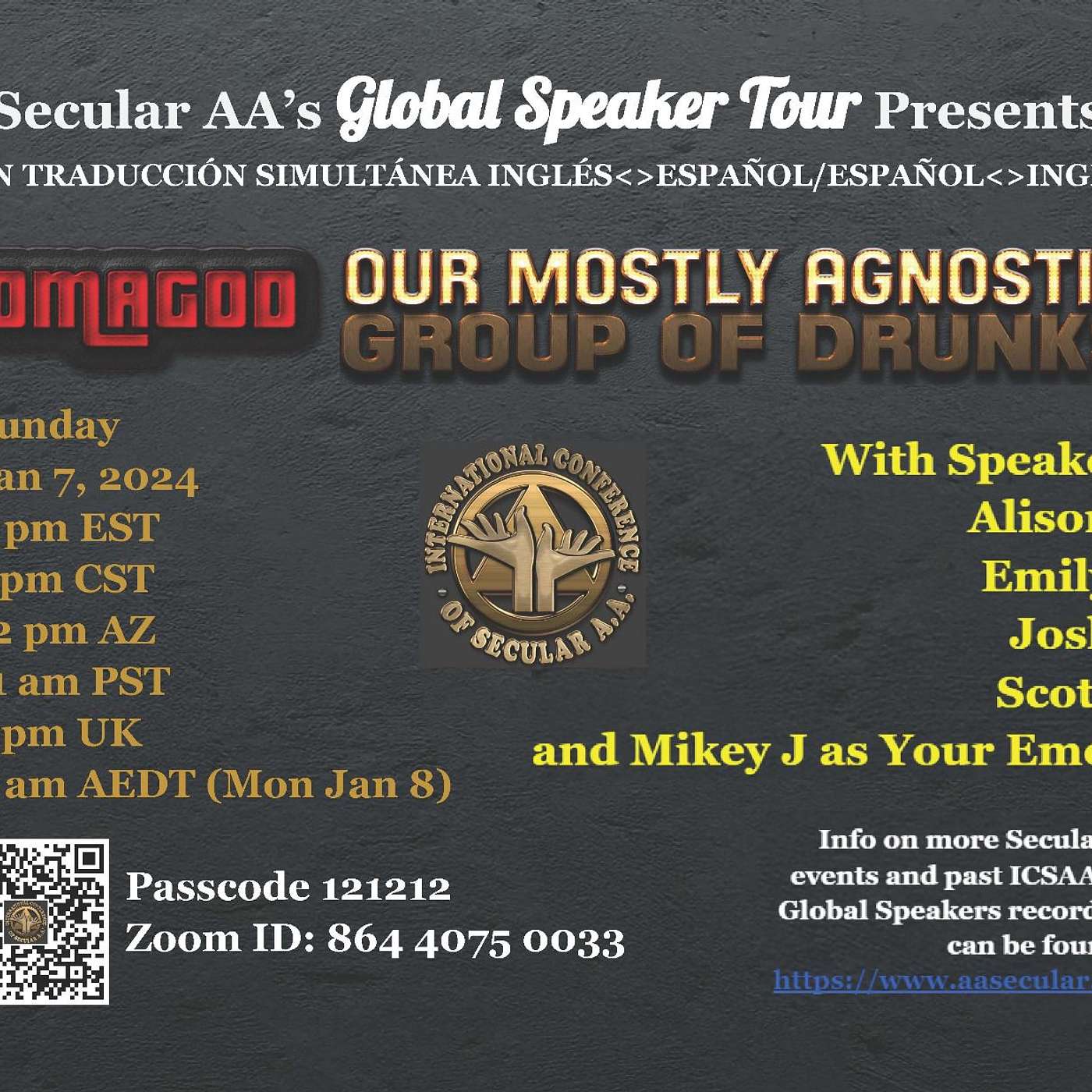 Secular AA's Podcast - Secular AA Global Speaker Tour - Our Mostly ...