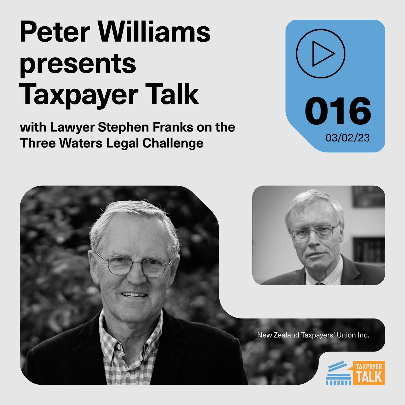 Peter Williams Hosts Taxpayer Talk: Stephen Franks on the Three Waters ...